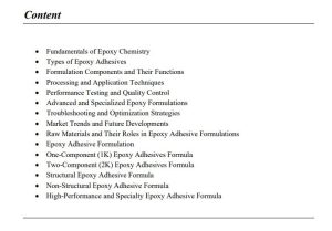Typical Epoxy Adhesive Formulation - At - 1 Chemical Formula Services
