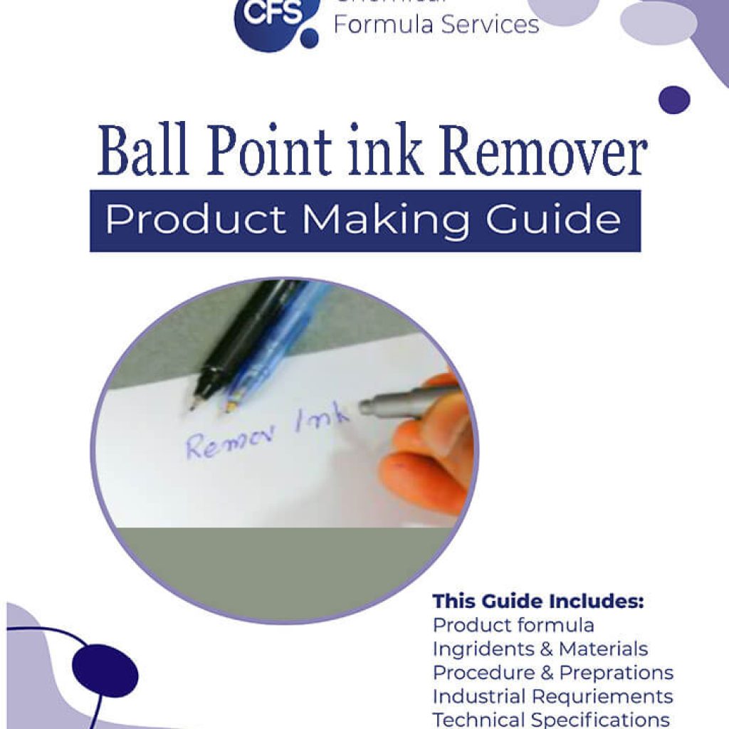 Ballpoint Ink Remover Formula - At - 1 Chemical Formula Services