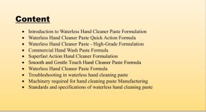 Hand Cleaning Paste Formulation - At - 1 Chemical Formula Services